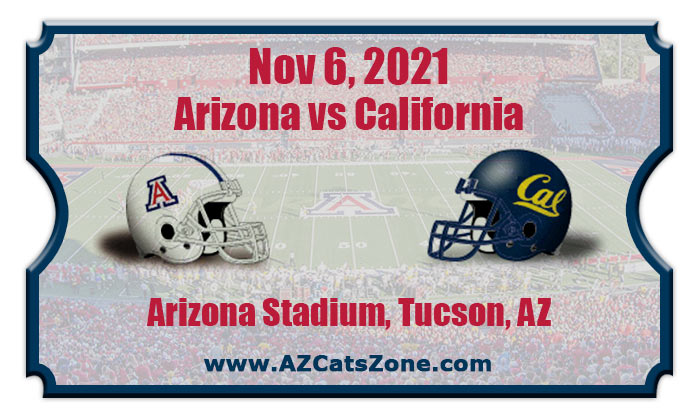 Arizona Wildcats Vs California Golden Bears Football Tickets 11 06 21